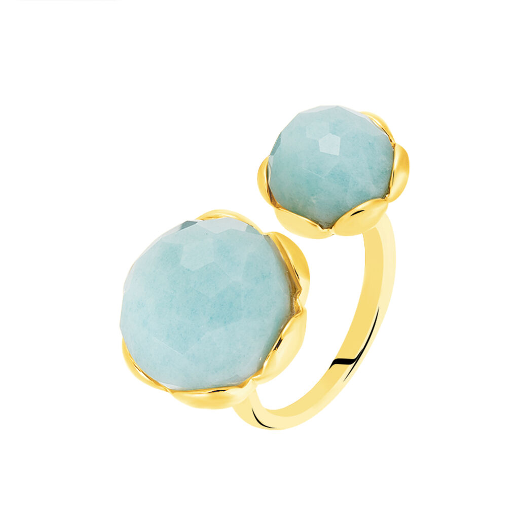 Damen Ring Silber vergoldet 925 Quarz Türkis Lisa - 50640029890R47 ...